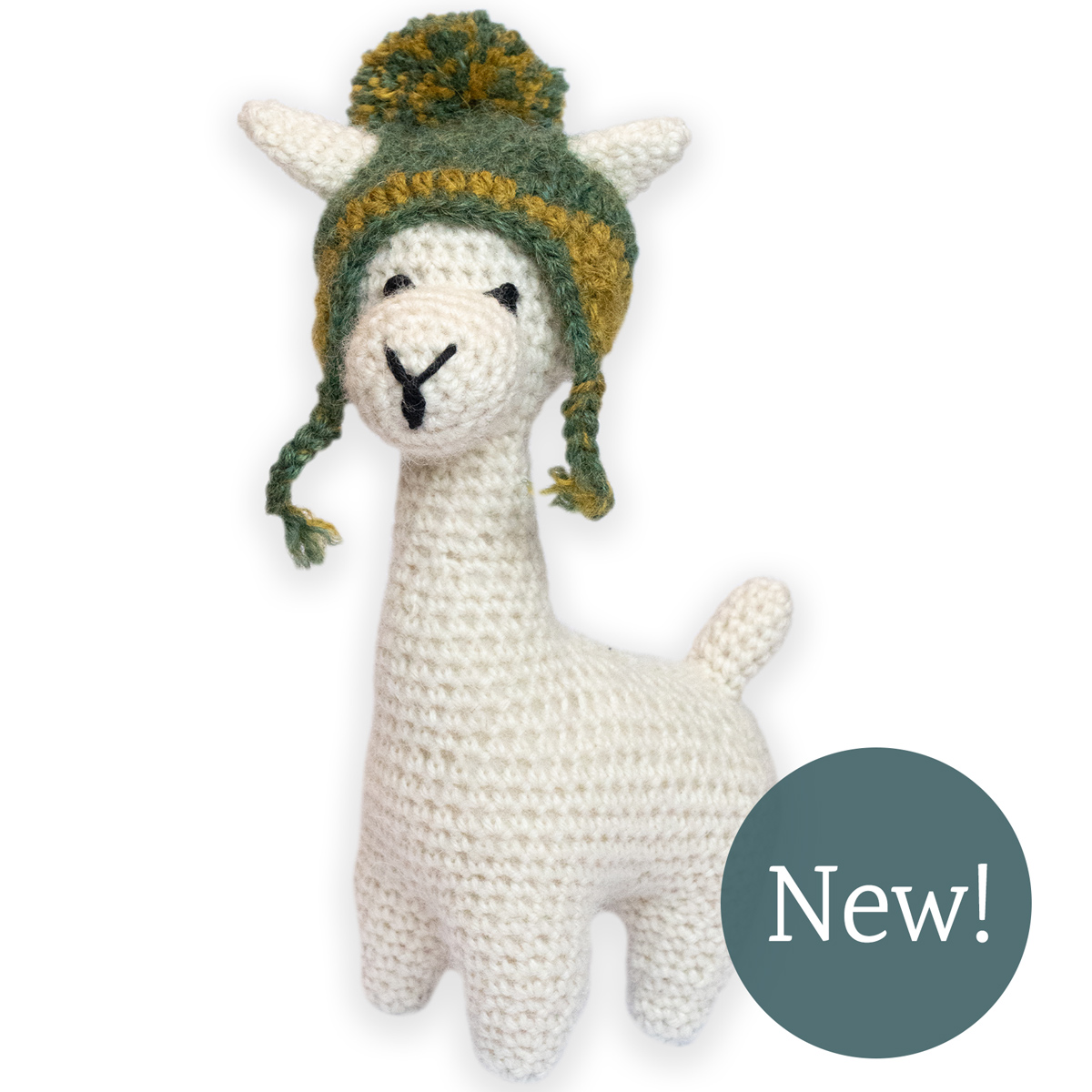 Crochet Alpaca with Bobble Hat | Basecamp